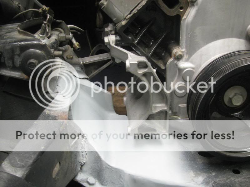 Crossmember notch for 5.3 AC compressor | Chevy Tri Five Forum