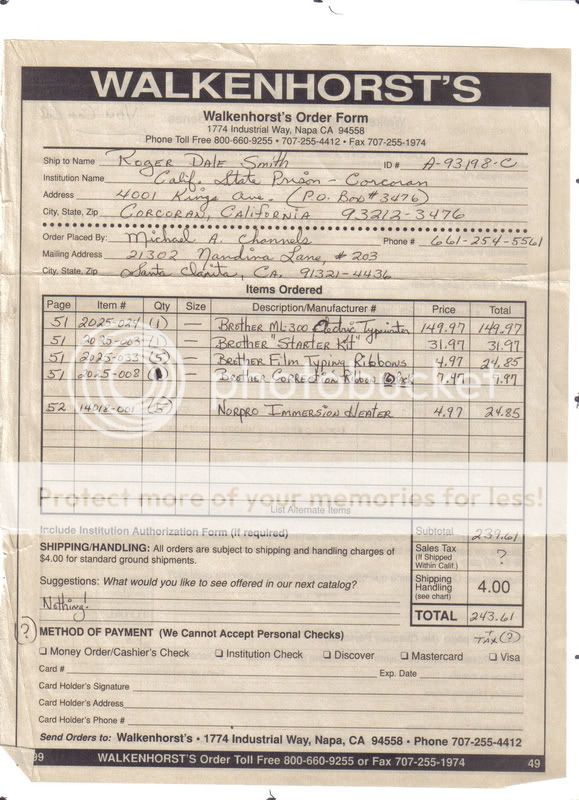 Roger Dale Smith, aka Pincusion Manson's Dead Buddy - Write-A-Murderer