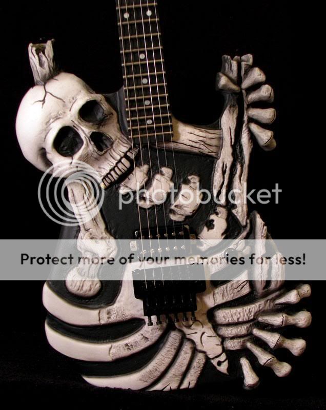 My updated George Lynch Skull and Bones Guitar - Jemsite